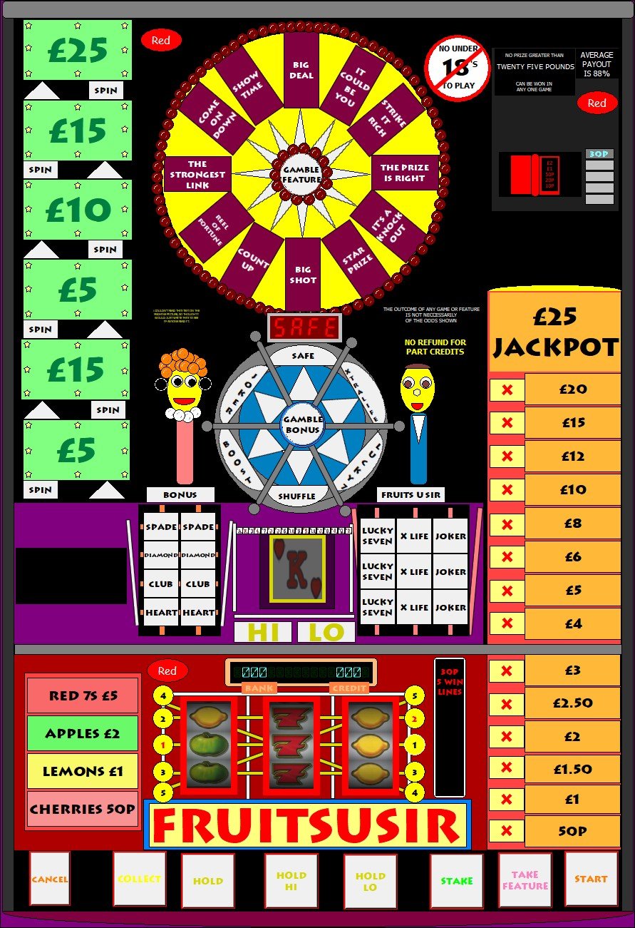 Fruits U Sir Classic Layout - Red Gaming - Desert Island Fruits