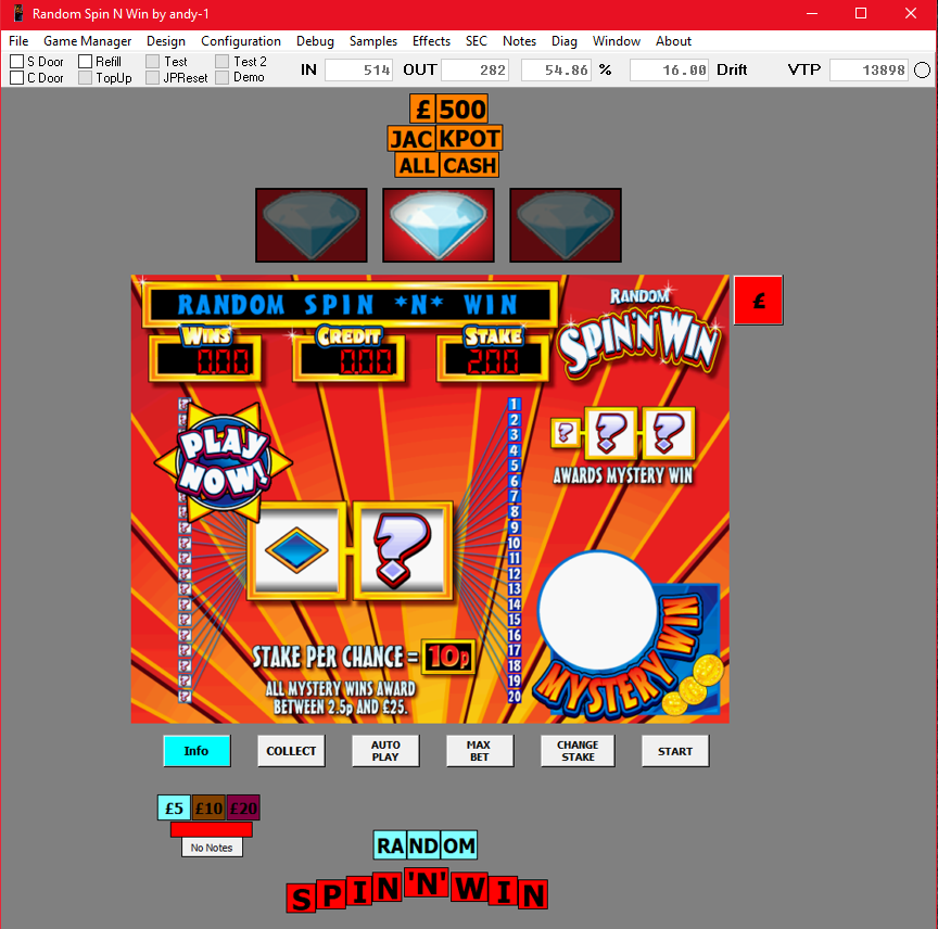 Random Spin n Win - Mazooma - Desert Island Fruits
