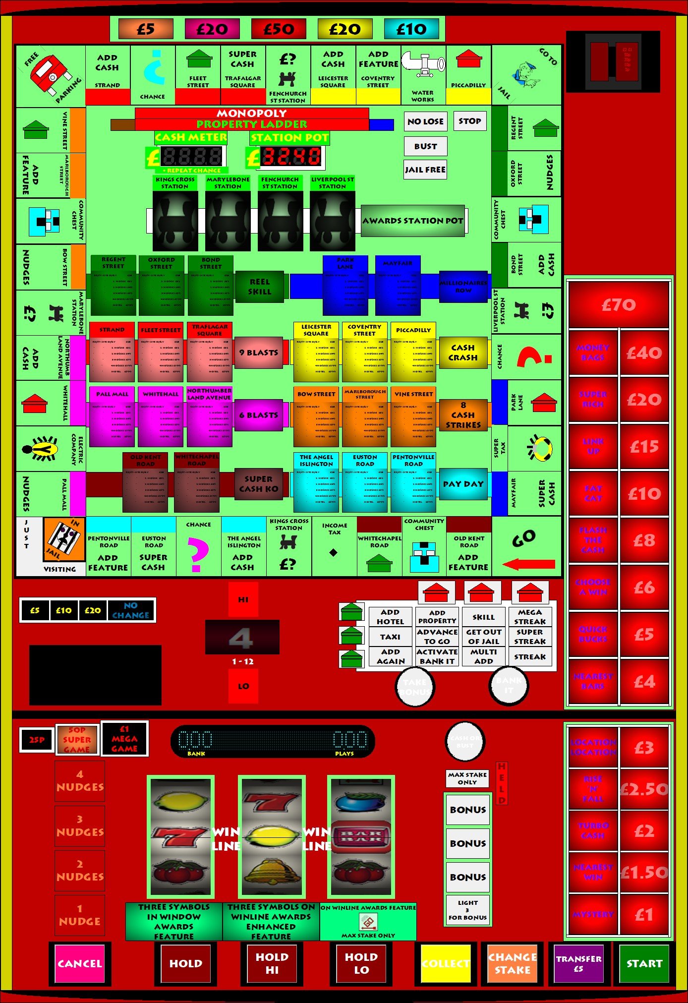 Monopoly - Property Ladder Classic Layout - Bell-Fruit - Desert Island ...