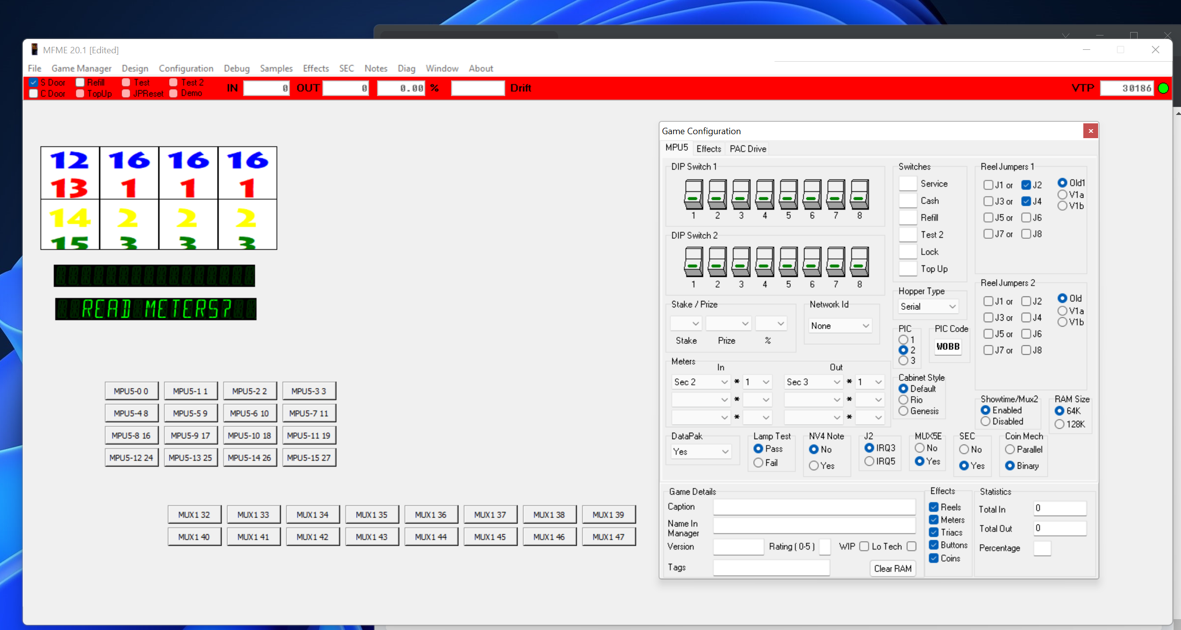 error 90-4d unused input 7. barcrest mpu5, throw a wobbler.. - The ...