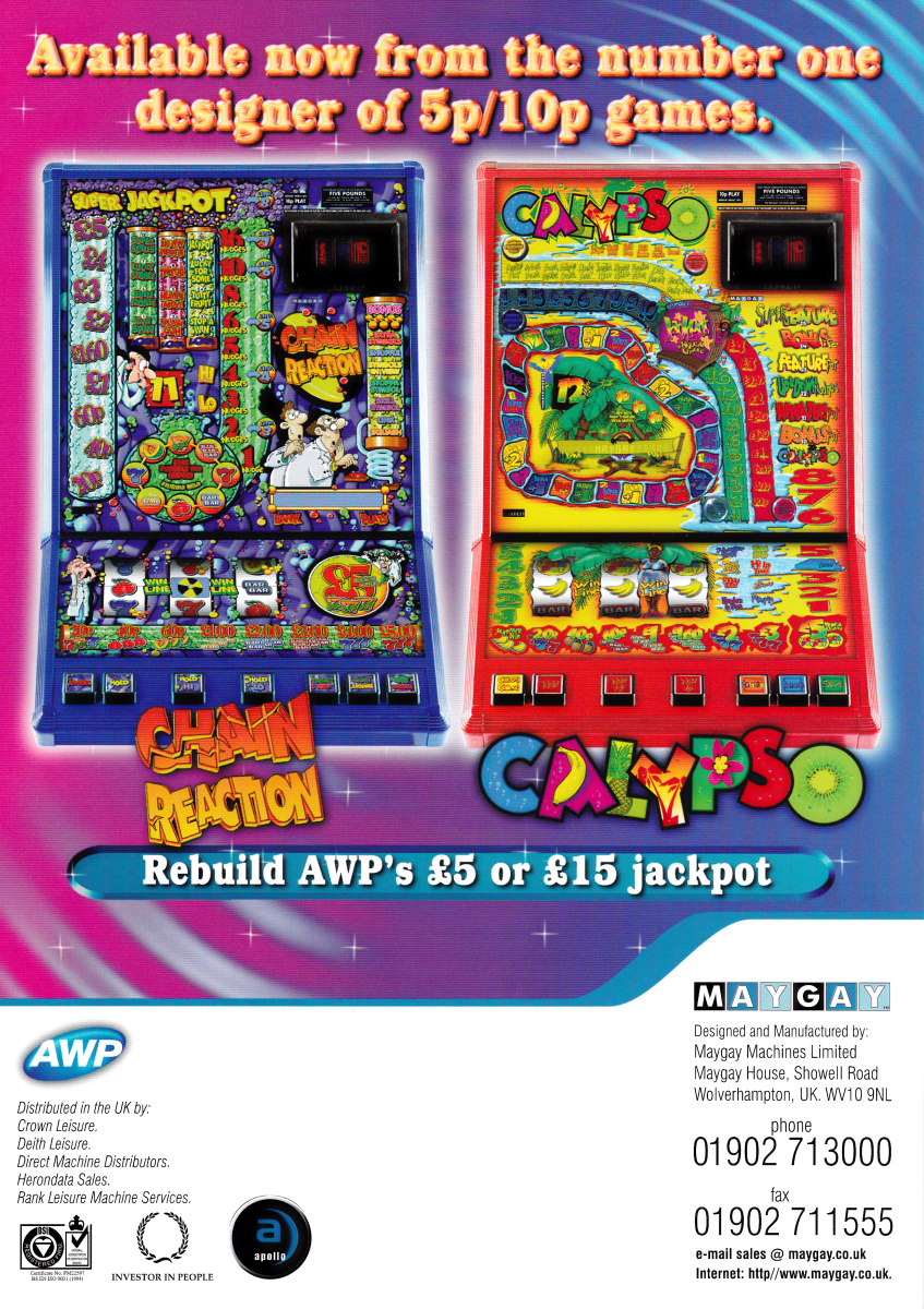 Maygay - Calypso, Chain Reaction.png - Flyers - Desert Island Fruits